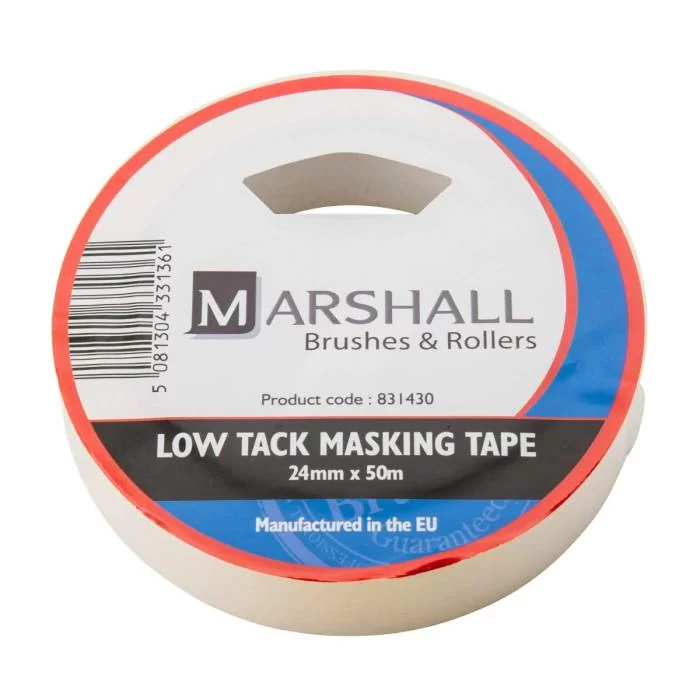 Low Tack Masking Tape 24mm x 50m - Marshall Brushes & Rollers