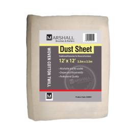 Marshall Cotton Twill Dustsheet 12ft x 12ft - Marshall Brushes & Rollers